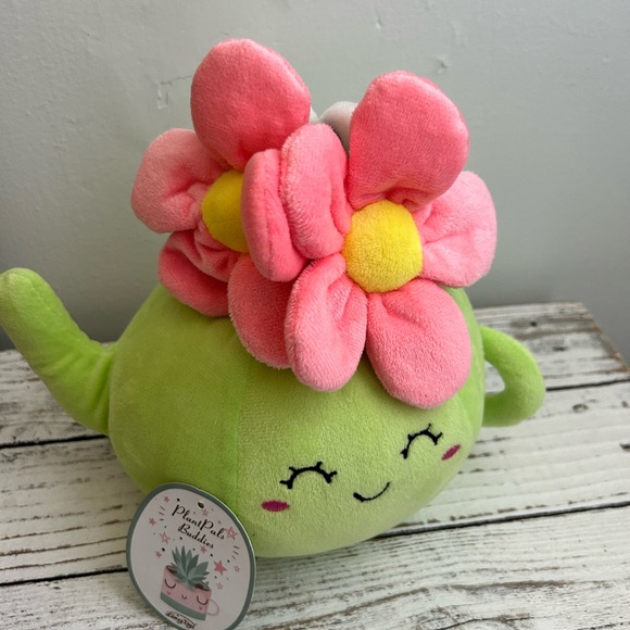 Toys | Plant Pal Buddie Plush Toy Teapot W Pink White Daisy Flowers Nwt ...